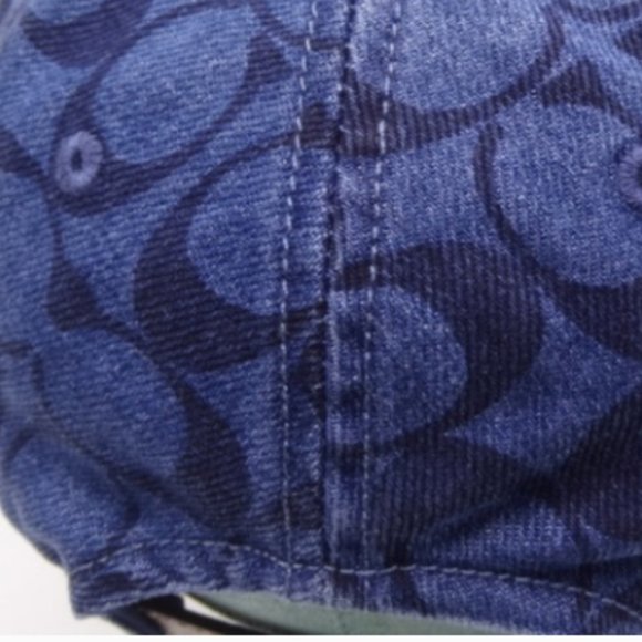 Coach | Accessories | Coach Denim Signature Baseball Womens Hat Os New ...